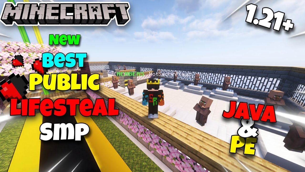New Public Lifesteal SMP For java and Bedrock 💕 || 1.21+ Minecraft SMP ...