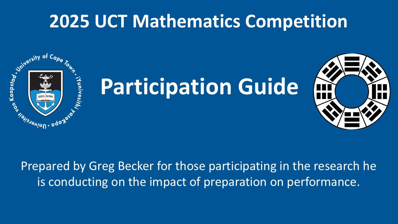 UCT Maths Competition 2025 - Guide - YouTube