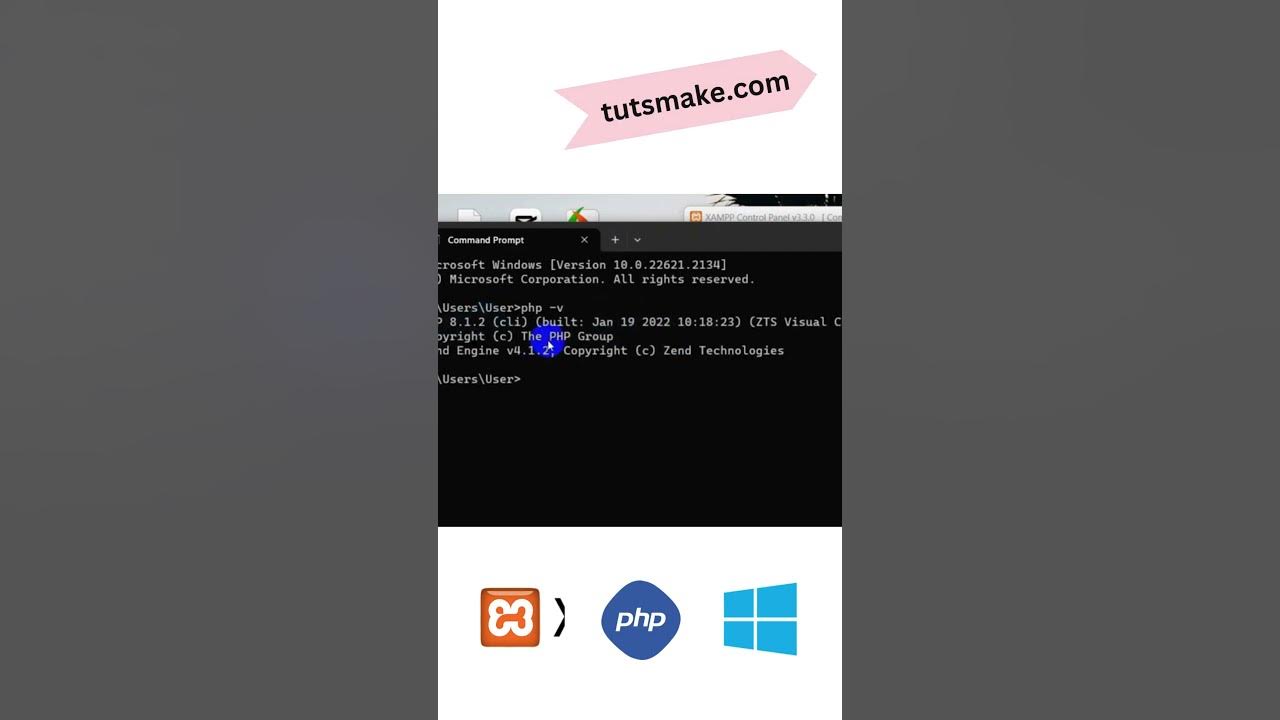 Check Php Version Cmd Check Php Windows Xampp Cmd Commandprompt Youtube