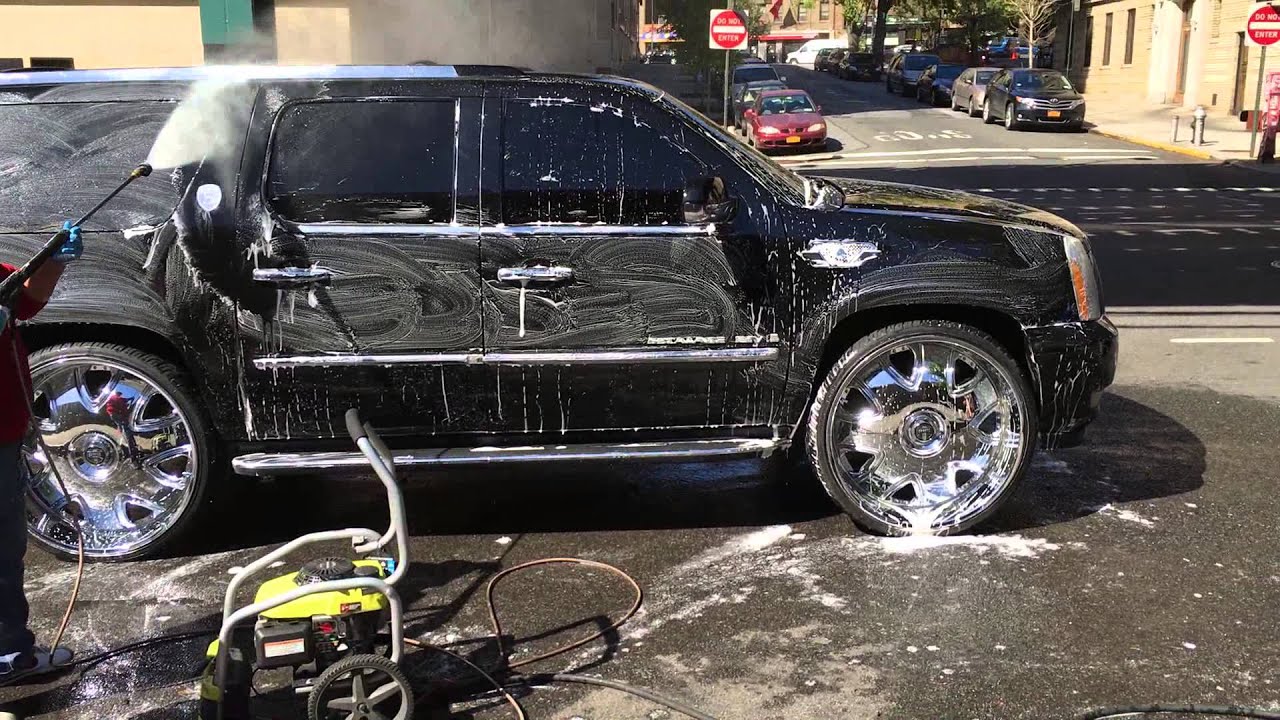 Escalade ESV 30 INCH Dub Bandito Rims (Car Wash 1) - YouTube