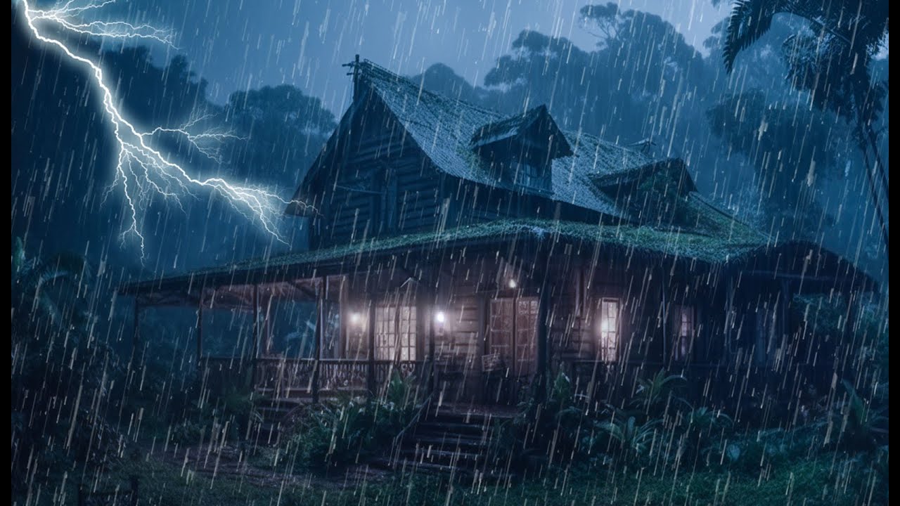 Rain & thunder sounds in forest for deep sleep and relaxation - Heavy ...