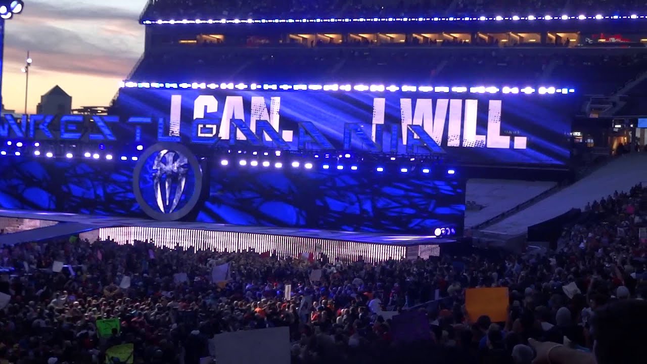 Entrada de Roman Reigns a WM31 - YouTube