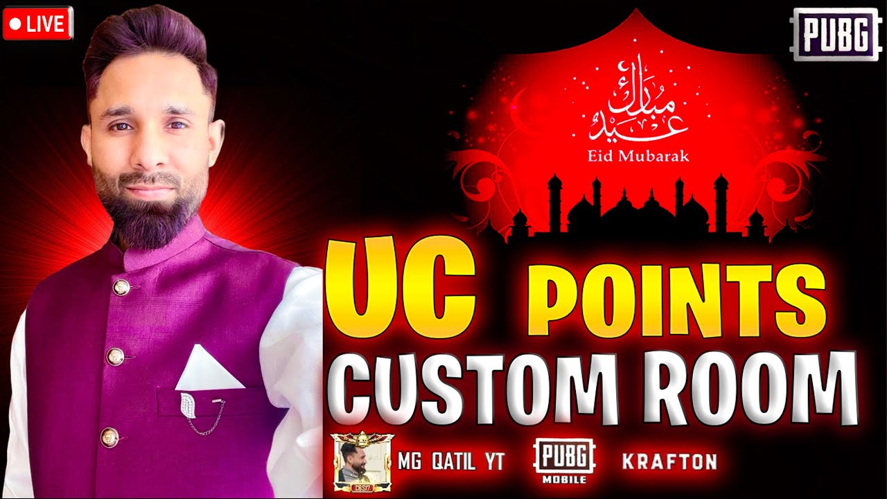 🔴live Pubg Uc Custom Room Pubg Mobile Live Mg Qatil Uc Points 🌙