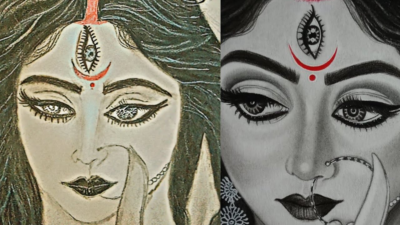 "How to Draw Parvati Mata: Step-by-Step Tutorial" a beautiful drawing ...