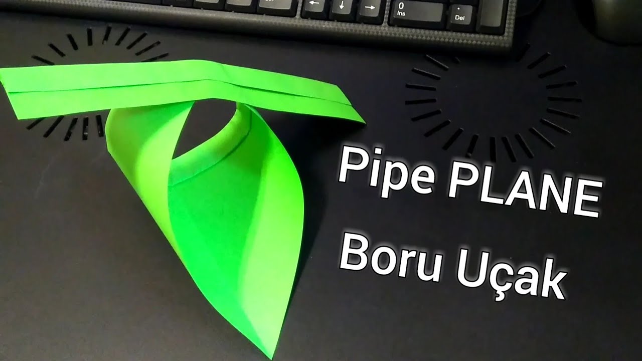 Origami How To Make a Paper Pipe PLANE Kağıttan Boru Uçak yapımı kolay ...