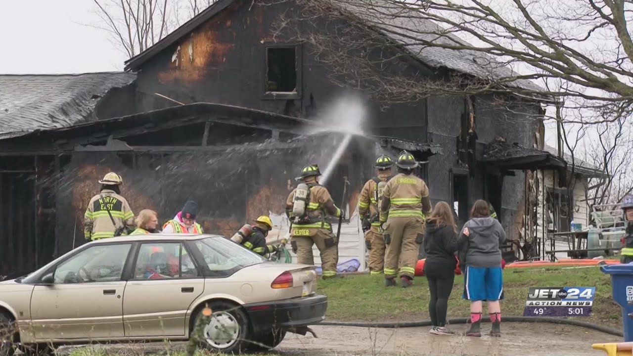Several crews called for devastating house fire in North East - YouTube