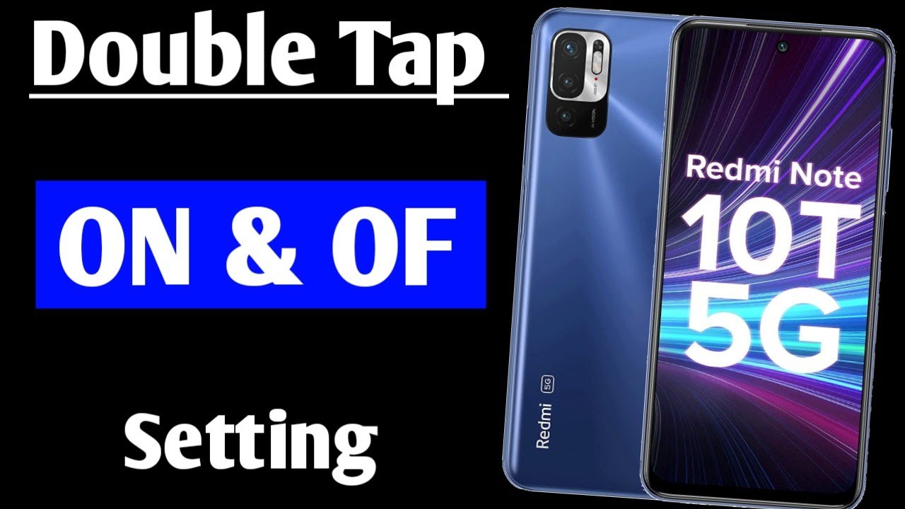 Redmi note 10t 5g double tap to turn on off screen | how to enable ...