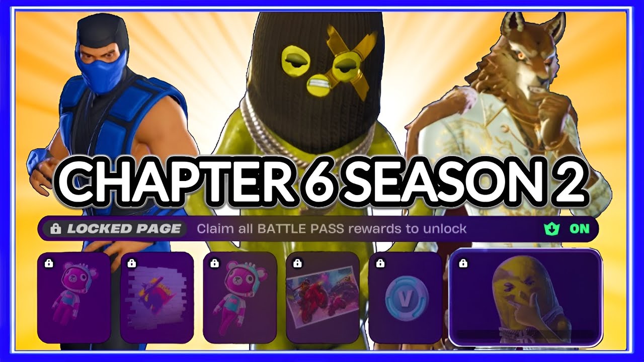 CHAPTER 6 SEASON 2 BATTLE PASS!!! - YouTube