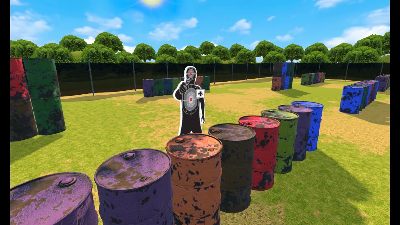 godot engine free paintball practice game, gameplay test - YouTube