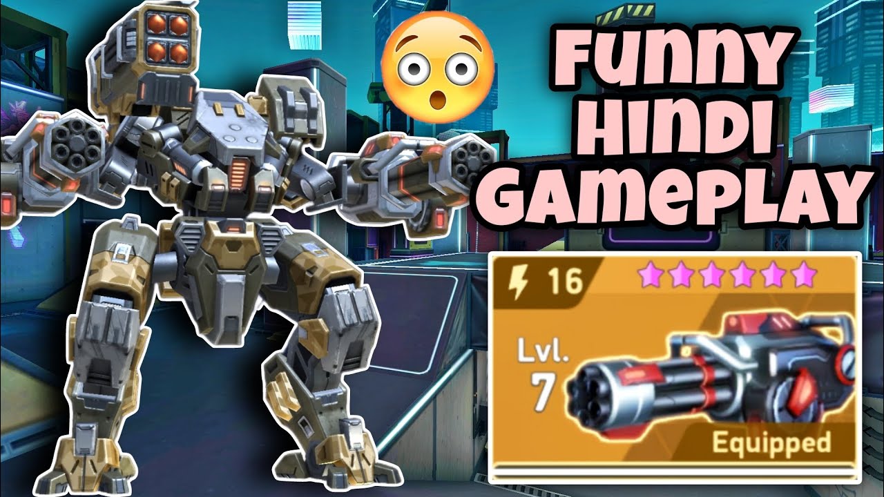 Onyx With Minigun 16 🔥 | Funny Hindi Gameplay In Mech Arena Robot ...