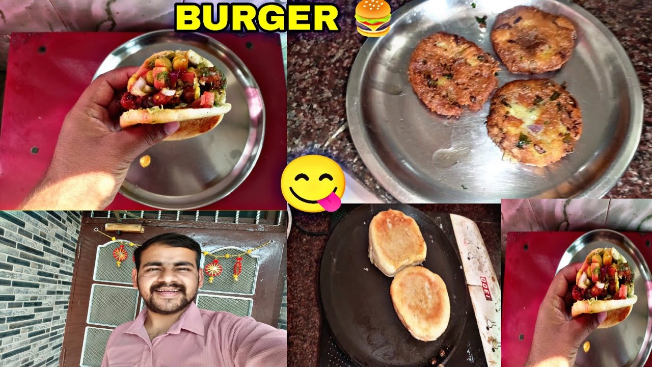 SUNDAY KO BURGER 🍔 BNA DIYA 😋 || BURGER RECIPE AT HOME - YouTube