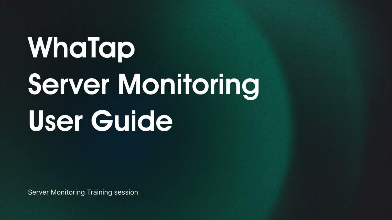 [EN] WhaTap Server Monitoring User Guide - YouTube