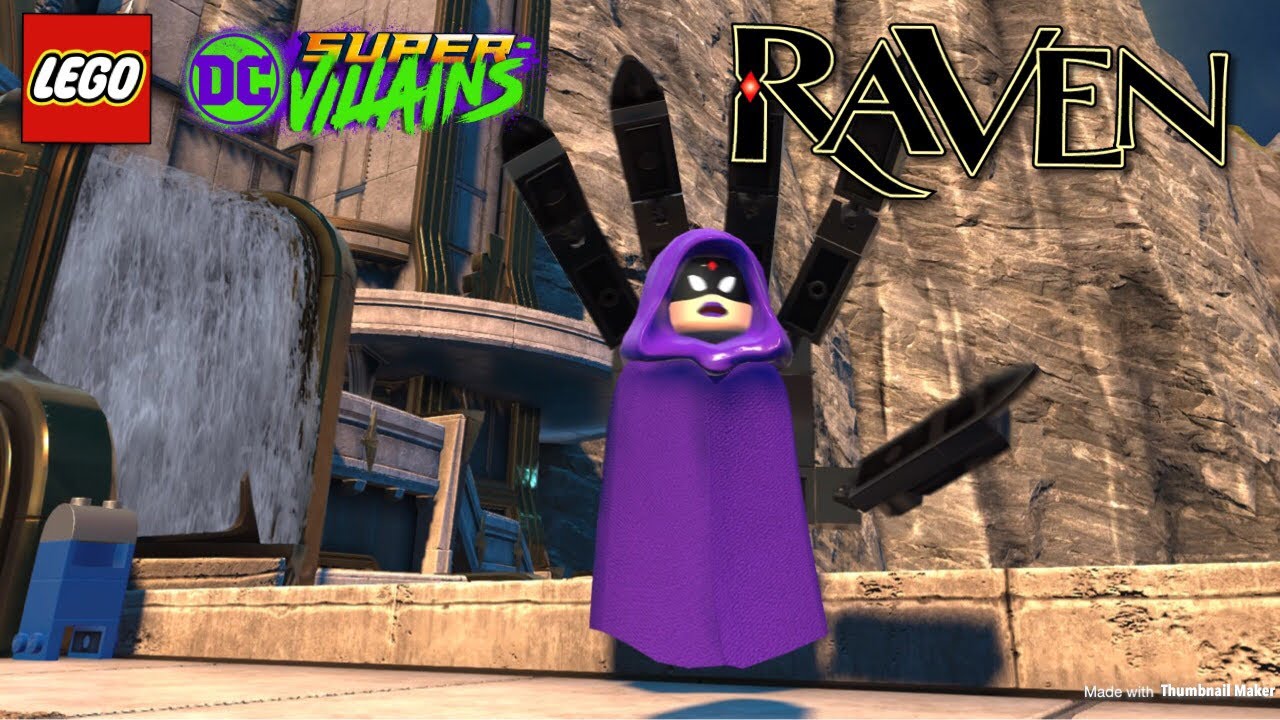 Lego DC Super-Villains Raven - Unlocked + Red Brick x10 Unlocked - YouTube