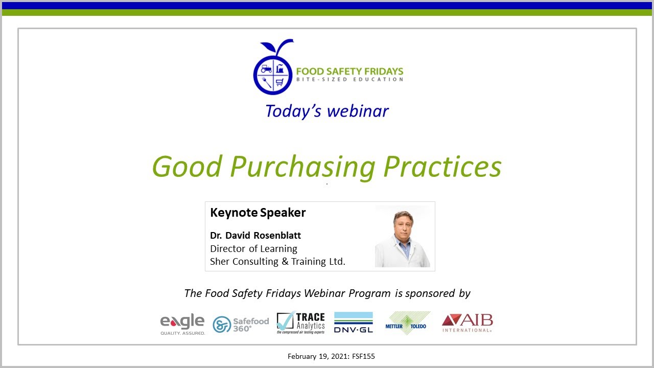 Good Purchasing Practices - YouTube