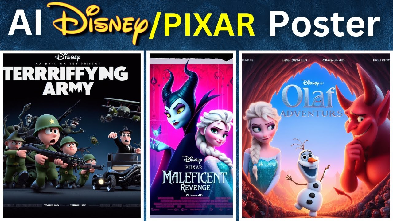 How to create stunning AI Disney PIXAR Posters ( For Free ) - YouTube