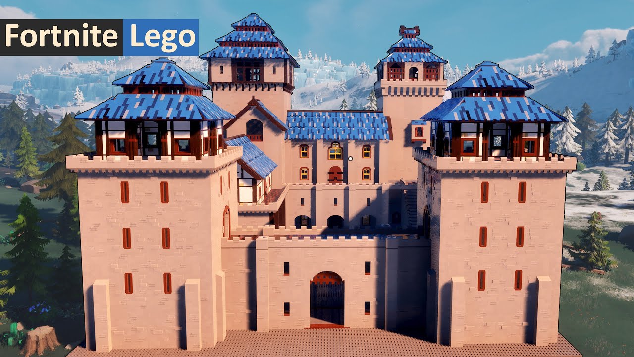 Fortnite Lego Winter Castle Tutorial Part-1 Exterior - YouTube