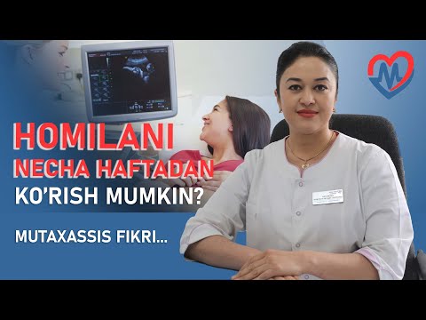 Homilaning necha haftalikdan boshlab UTT da ko`rish mumkin?