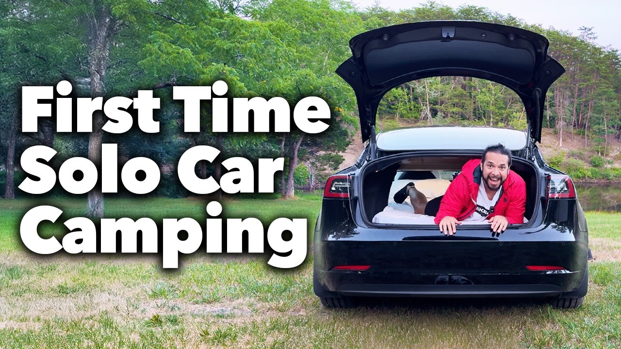 I Went Car Camping For The FIRST TIME | Tesla Model 3 - YouTube