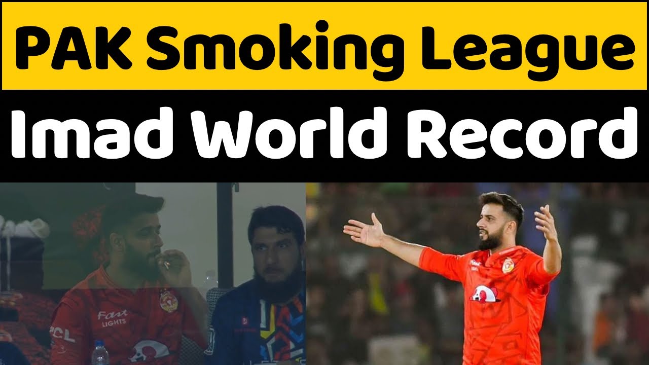 Indian media reaction on Imad Wasim smoking cigarettes during PSL 2024 ...