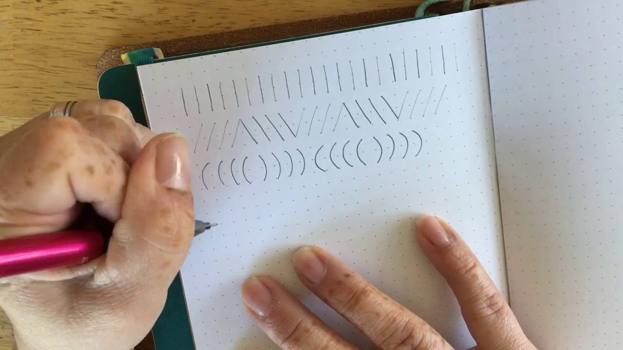 Reviewing Basic Penmanship Drills - YouTube