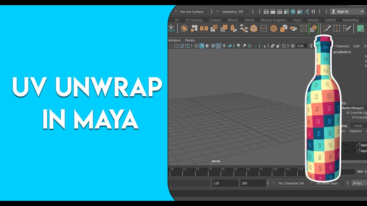 Bottle Uv Unwrapping In Maya 2018 Youtube