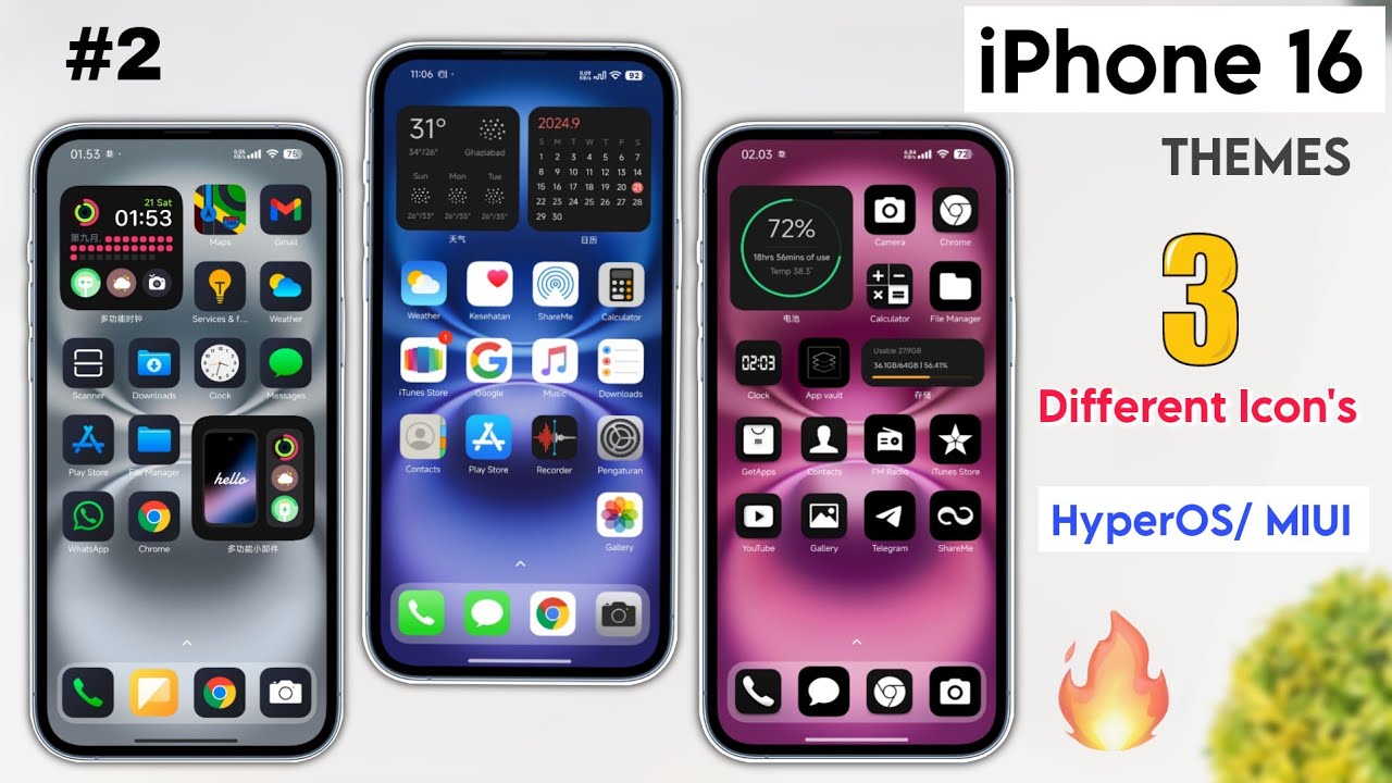 Xiaomi HyperOS & Miui Convert Into iOS 18 Customisation - iphone Themes ...