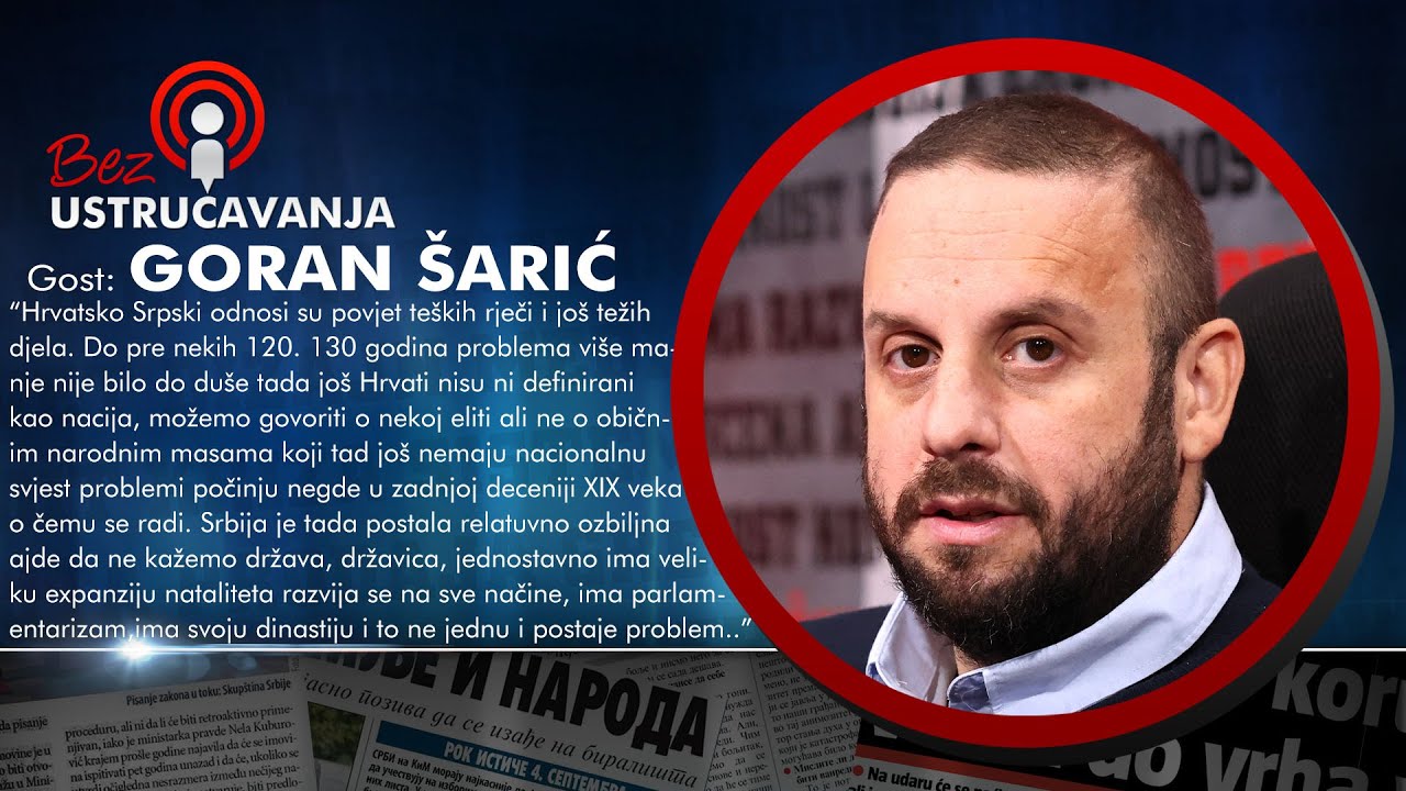 BEZ USTRUČAVANJA - Goran Šarić: Kako je počeo sukob Srba i Hrvata - YouTube