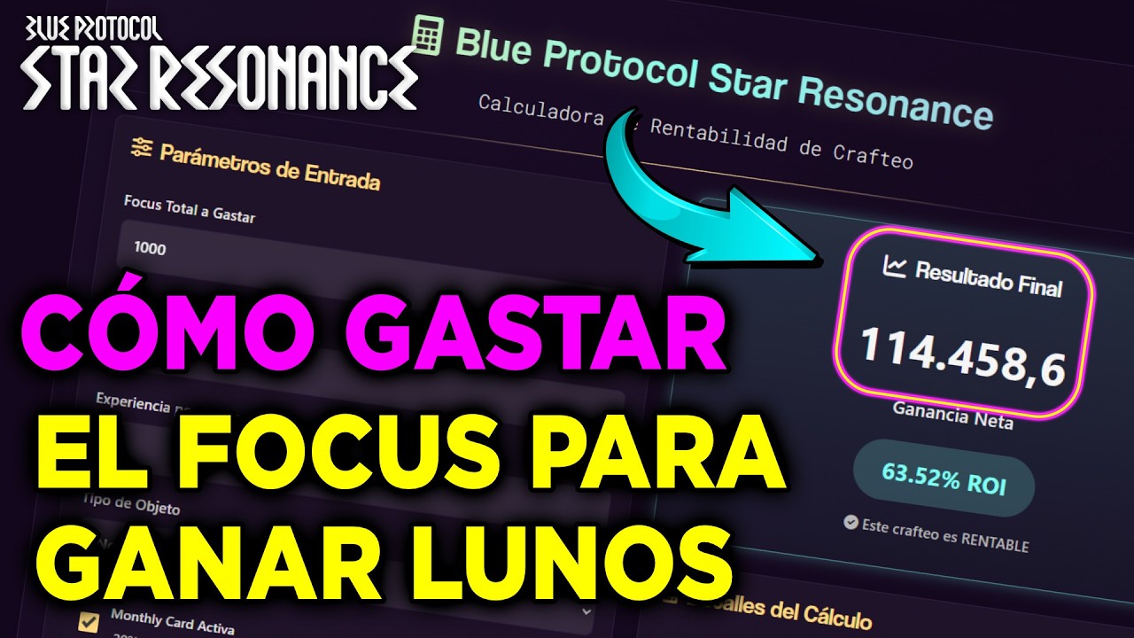 🧠 Cómo farmear LUNO y gastar el Focus correctamente en Blue Protocol ...