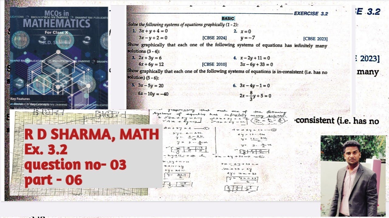 Show graphically that each one of the following systems of equations ...