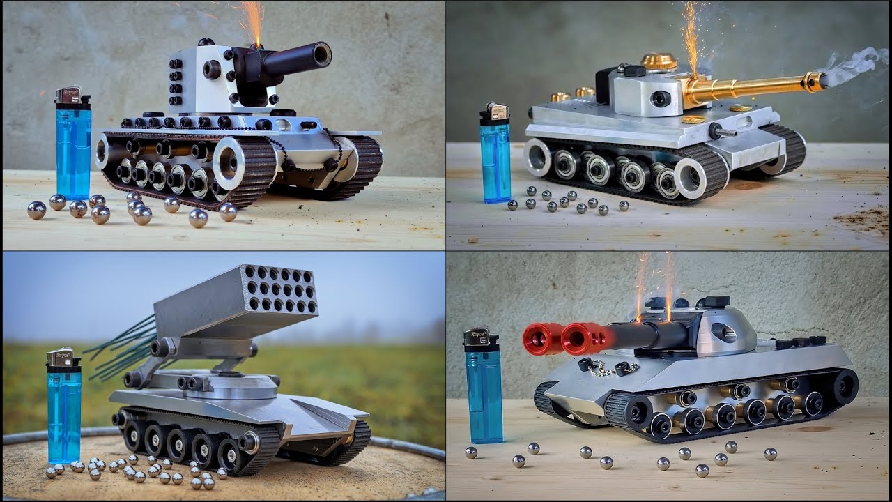 4 Best Powerful mini Cannnon Tanks ( KV-2, Object 703 II, TOS-1A, Tiger ...