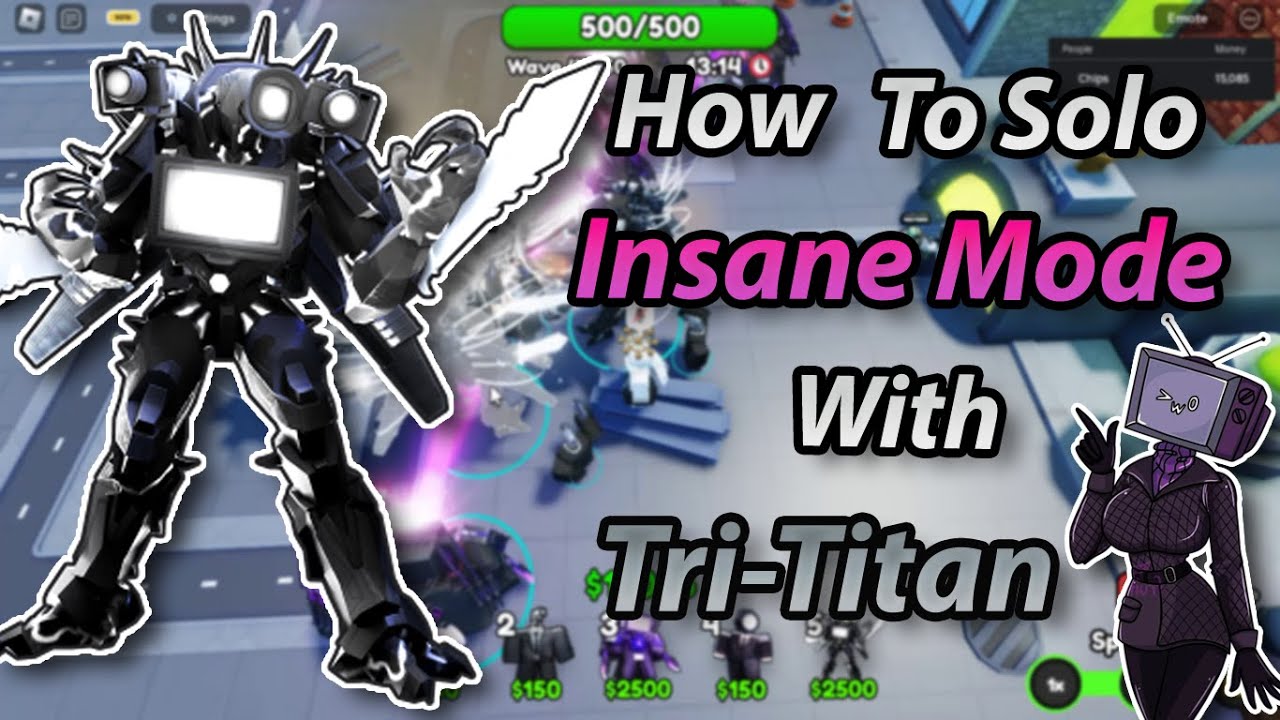 How To Solo Insane Mode With 🎥Tri-Titan🎥 (Skibidi Tower Defense) - YouTube