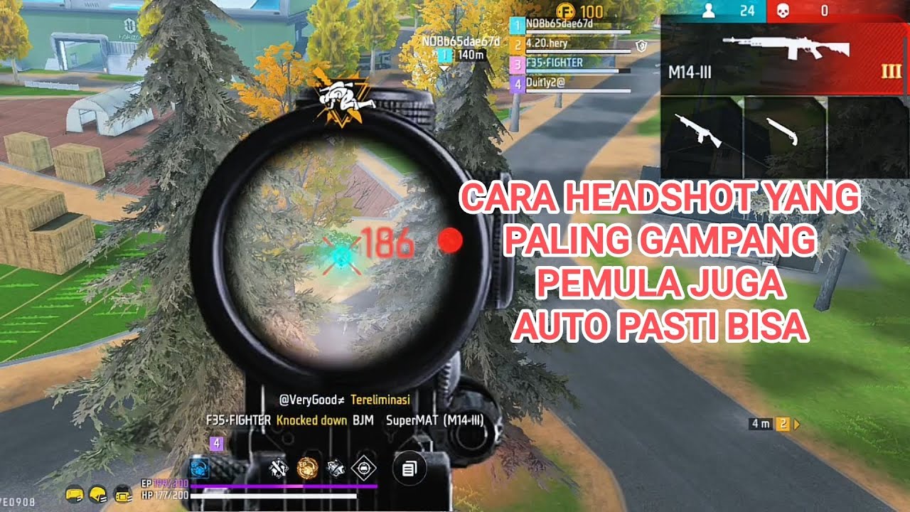 FREE FIRE SILAHKAN TONTON CARA PALING MUDAH HEADSHOT PEMULA AUTO BISA - YouTube