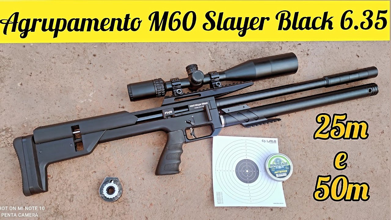 AGRUPAMENTO PCP M60 SLAYER BLACK DA ARTEMIS CAL. 6.35 CRONOGRAFAGEM E ...