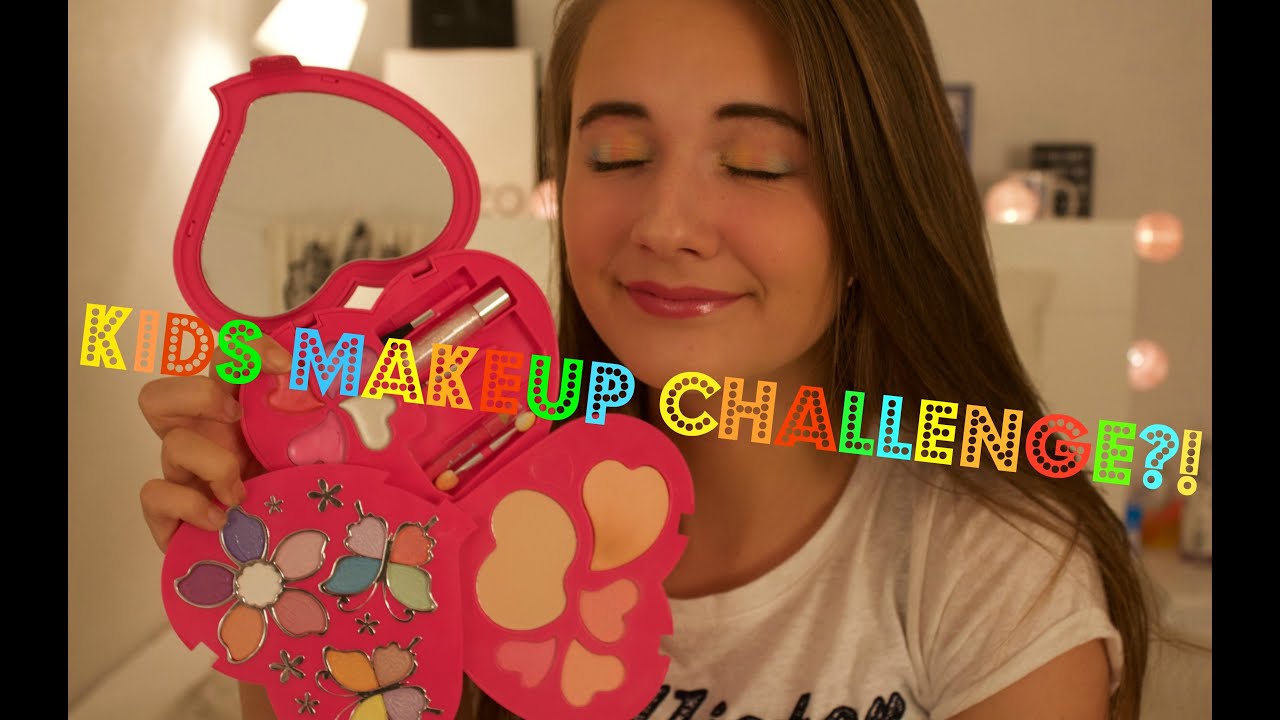 FULL FACE USING ONLY KIDS MAKEUP CHALLENGE - 50K SUBS SPECIAL - YouTube