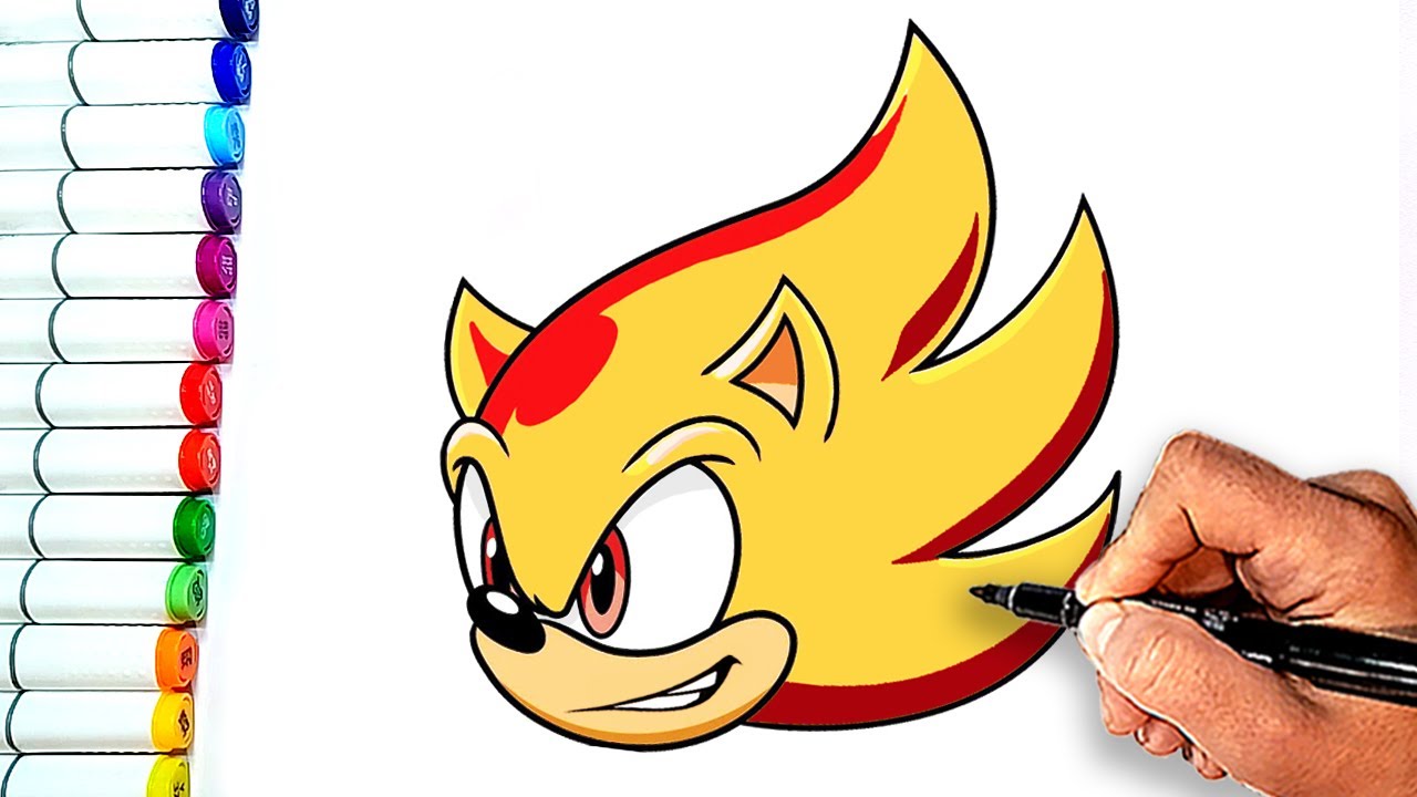 How To Draw Super Shadow Sonic | Sonic 3 - YouTube
