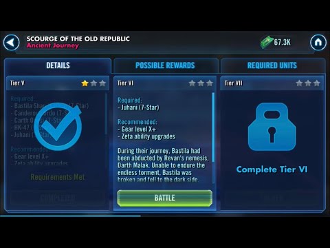 Darth Revan Unlock - Tier 6 & 7, cut scenes, and gameplay
