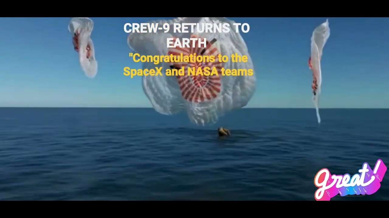 CREW-9 RETURNS TO EARTH - YouTube