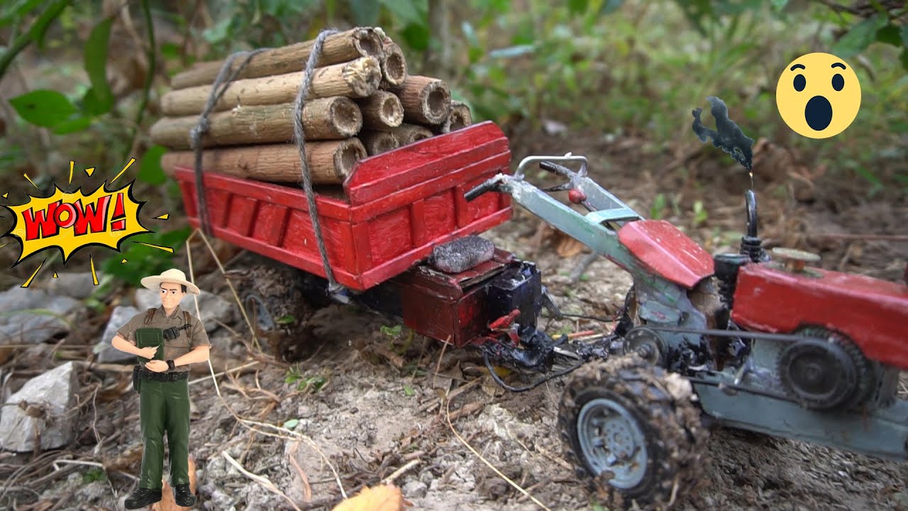diy mini tractors, tractors, tractor projects, wood trailers | Creative ...