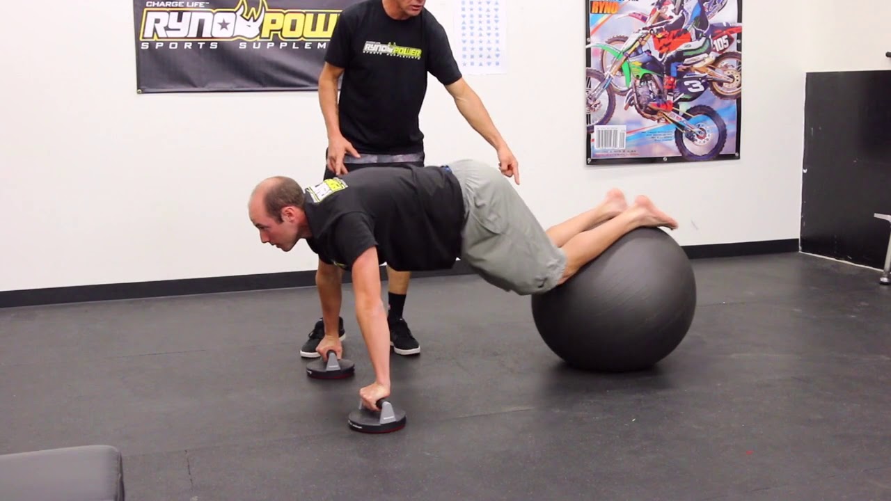 SWISSBALL PUSHJACK- Ryno Power Gym at Home Workouts w/ Trainer Ryan ...