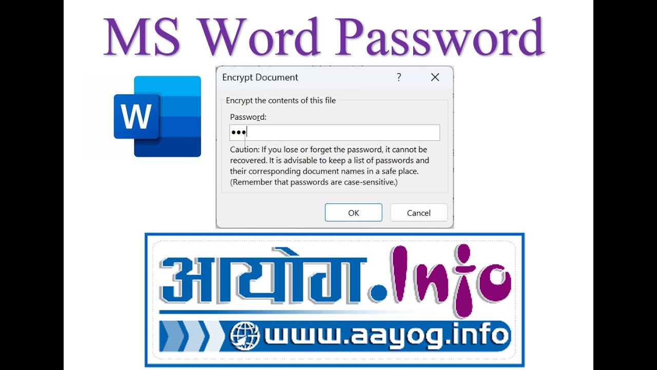 Password in MS Word || Shortcut Tips - YouTube