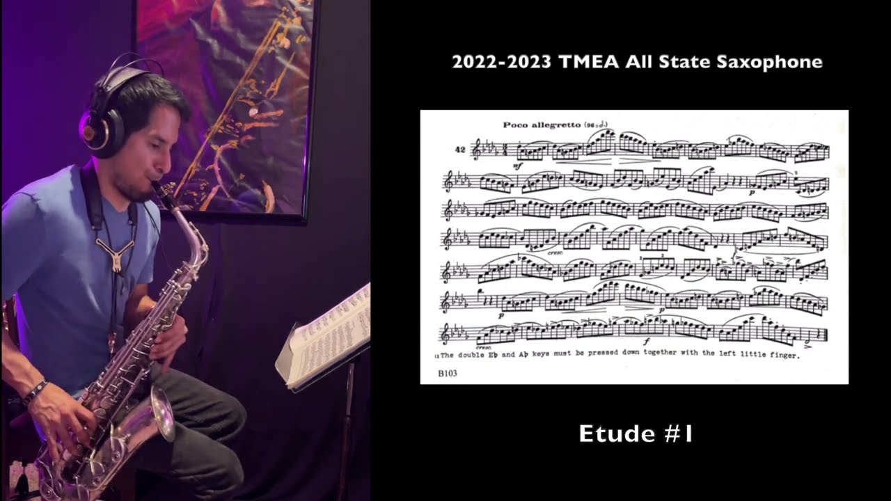 2022-2023 TMEA All-State Saxophone Etude #1 (Ferling 42) - YouTube