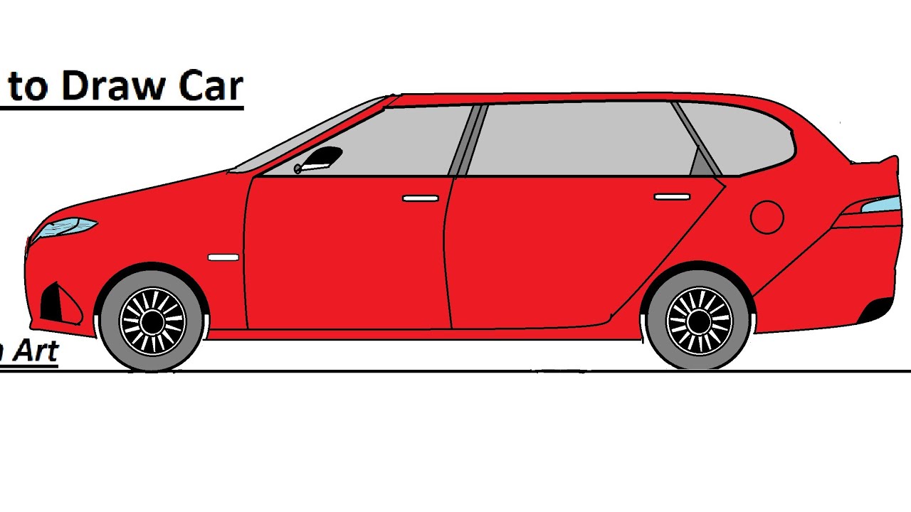 How to draw car in ms paint by using laptop, #artistfromart,#drawing, # ...