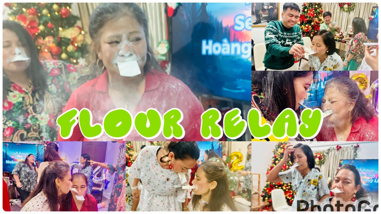 Flour Relay | Family Game | Paskong Pinoy - YouTube
