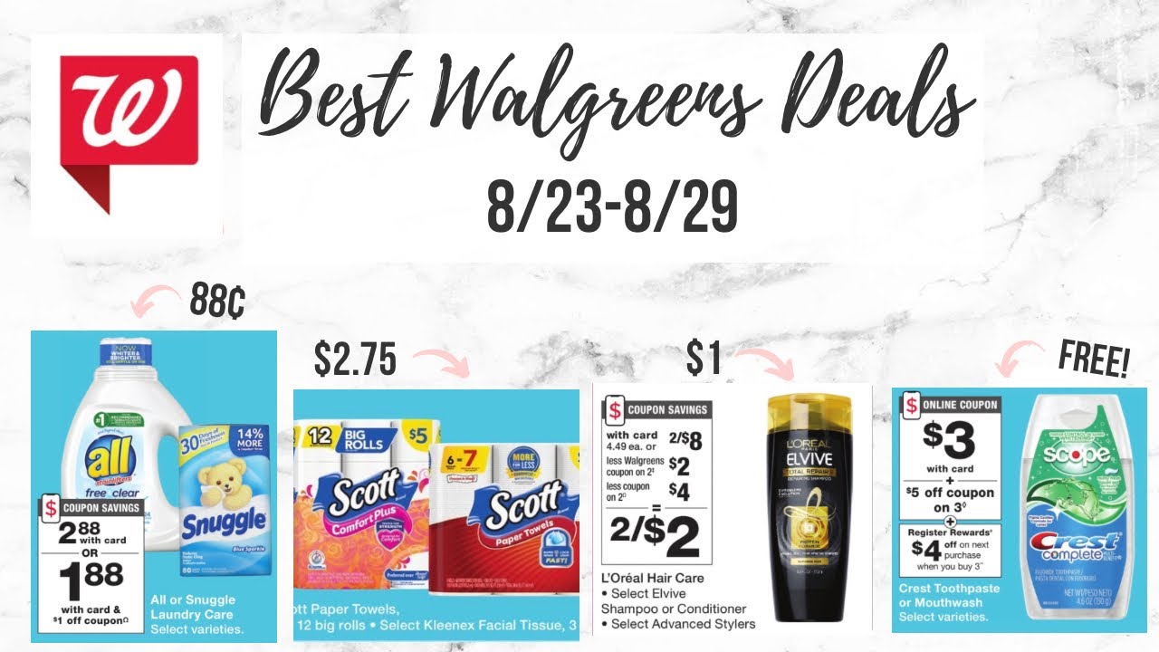BEST WALGREENS DEALS (8/23-8/29) CHEAP PAPER PRODUCTS, FREE TOOTHPASTE ...