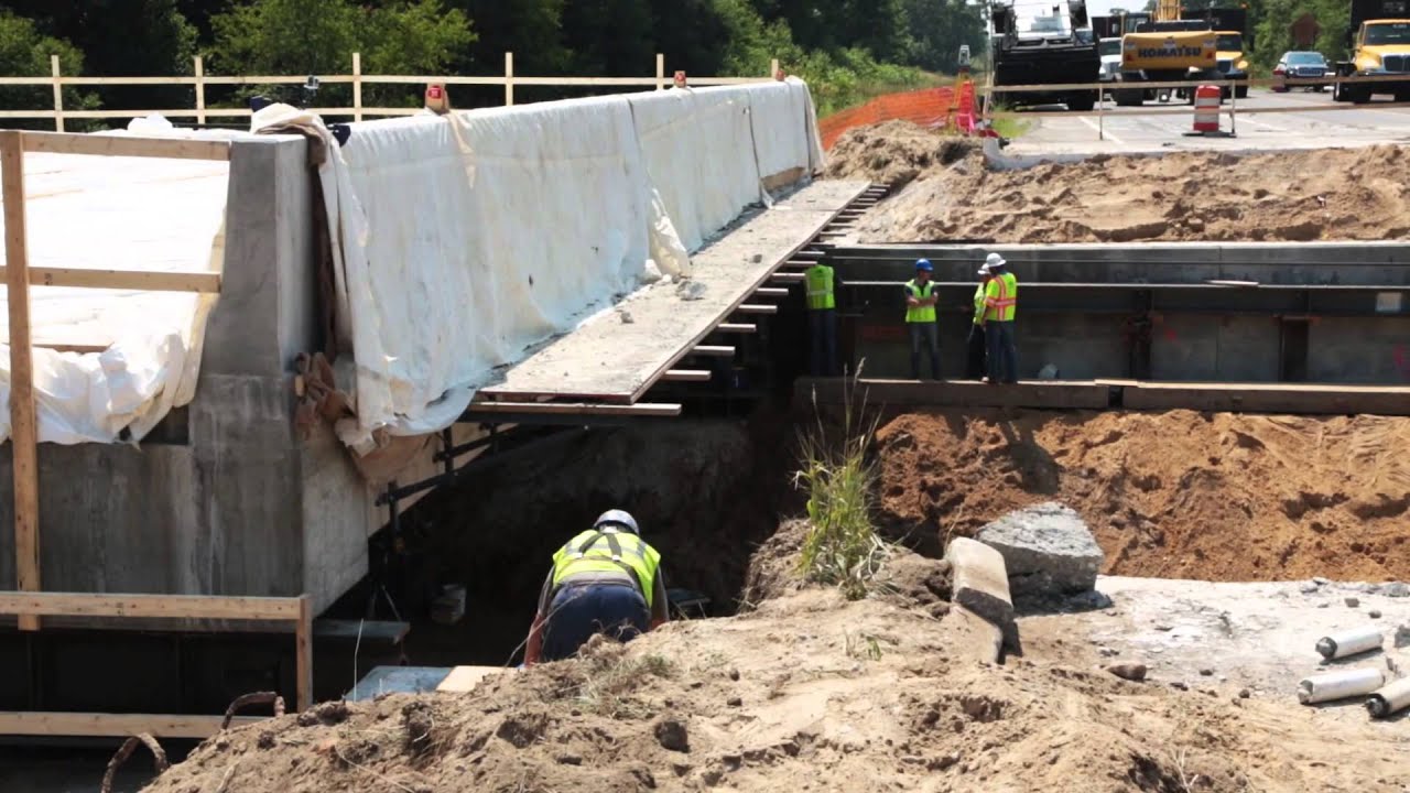 Michigan's first bridge slide - YouTube