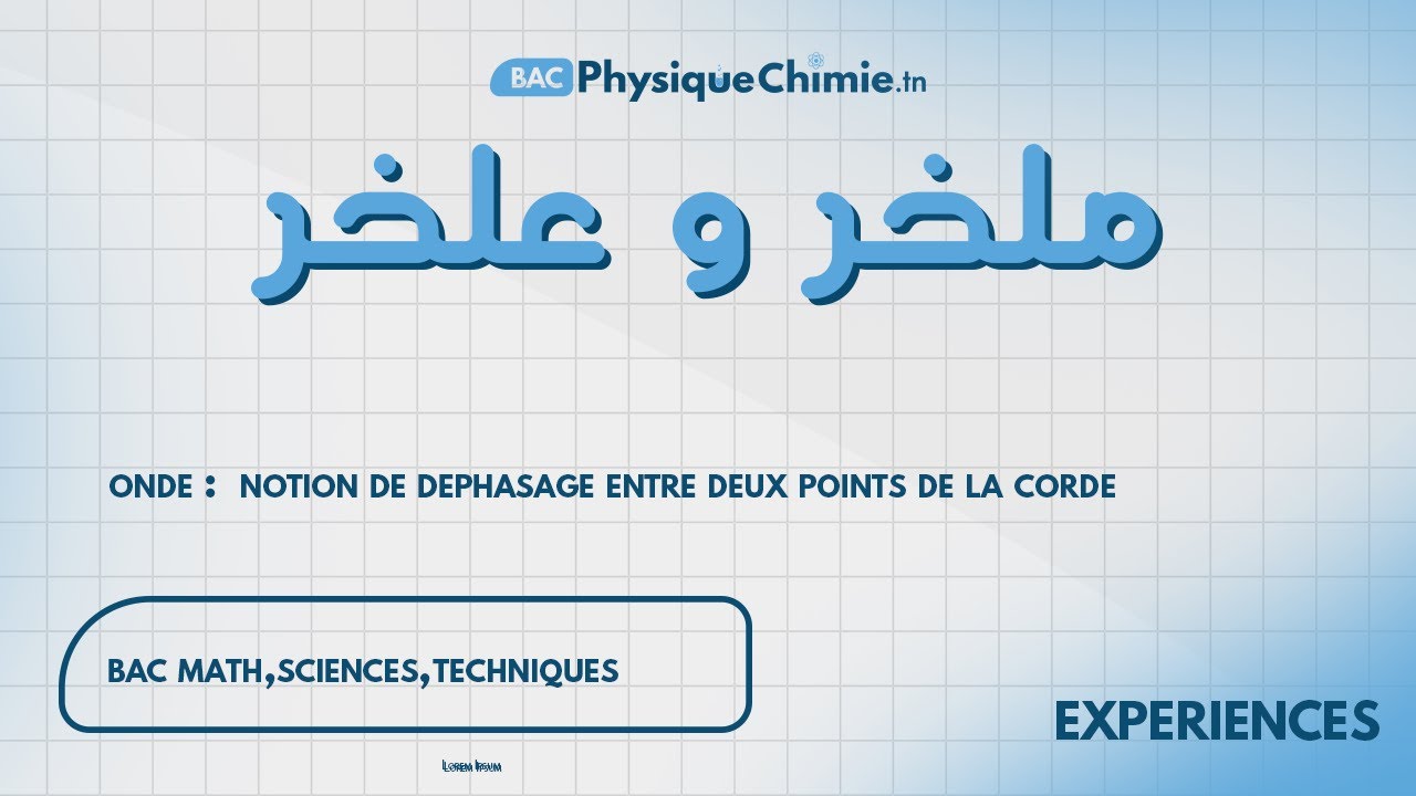 Onde:Notion de Dephasage entre 2 points de la Corde - YouTube
