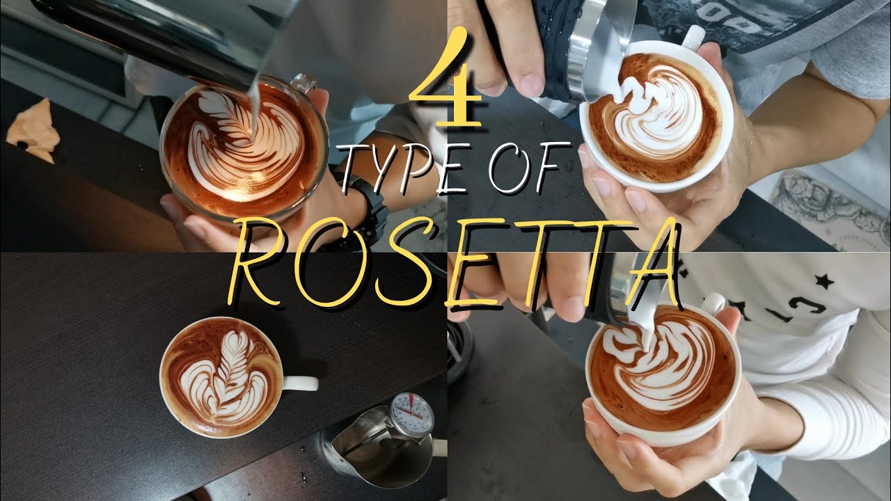 How to make a rosetta latte art - YouTube