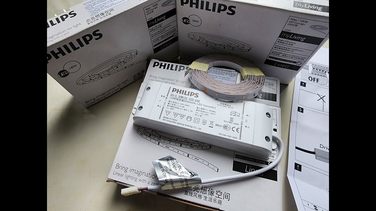 Led dây DLI 31059 LED tape 3000K 18W 5m 12V Philips - YouTube