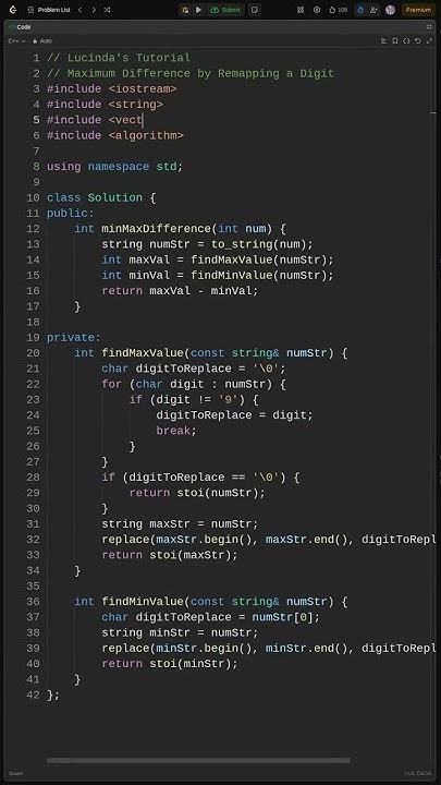 🎀LeetCode 2566🎀 Maximum Difference by Remapping a Digit - YouTube