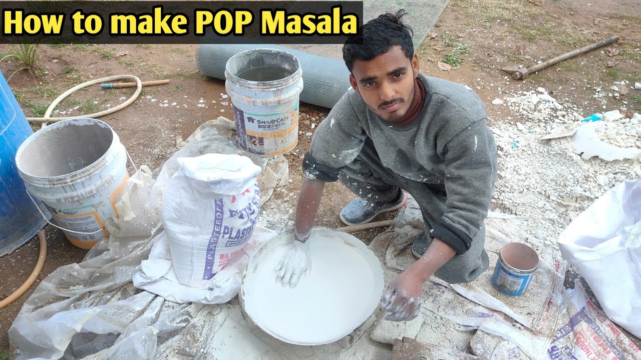 How to make POP Masala ,, पीओपी मसाला बनाने का सही तरीका ,, पीओपी बनाने ...